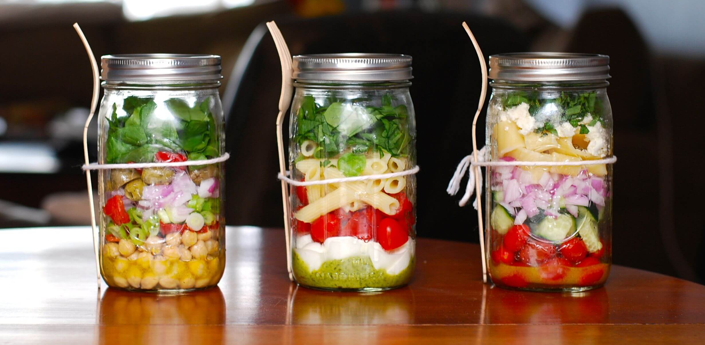 Las 6 mejores recetas de ensaladas en frasco